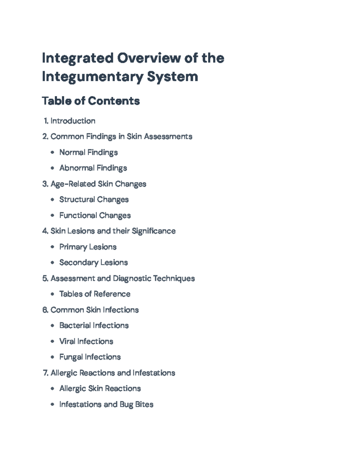 Comprehensive Overview of the Integumentary System for Nursing Students ...