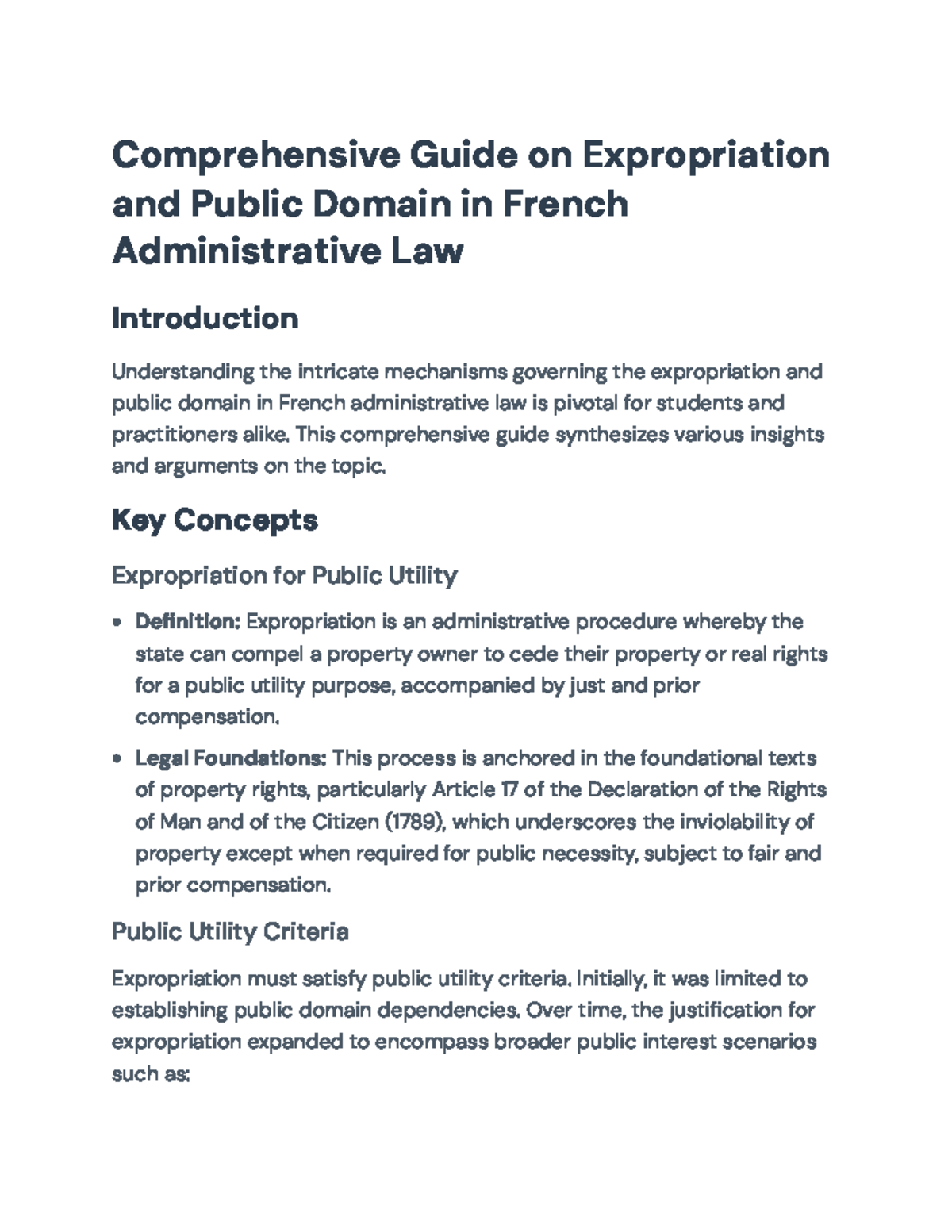 Comprehensive Guide to Expropriation & Public Domain in Admin Law - Studocu
