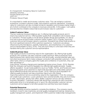 QSO 321 Module 5 Assignment - 5-3 Assignment: Evaluating Potential ...