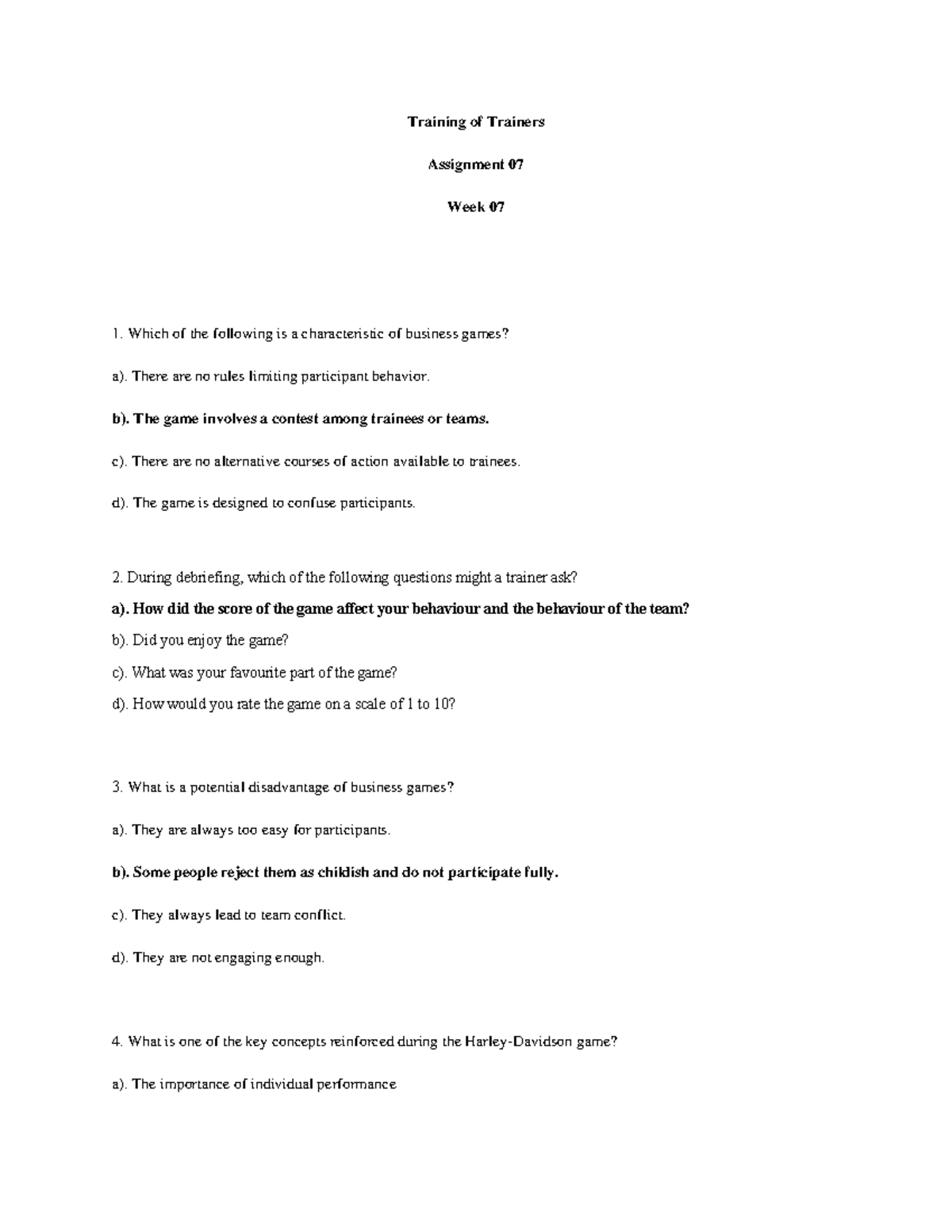 Assignment 7 Solutions - Training of Trainers Assignment 07 Week 07 ...