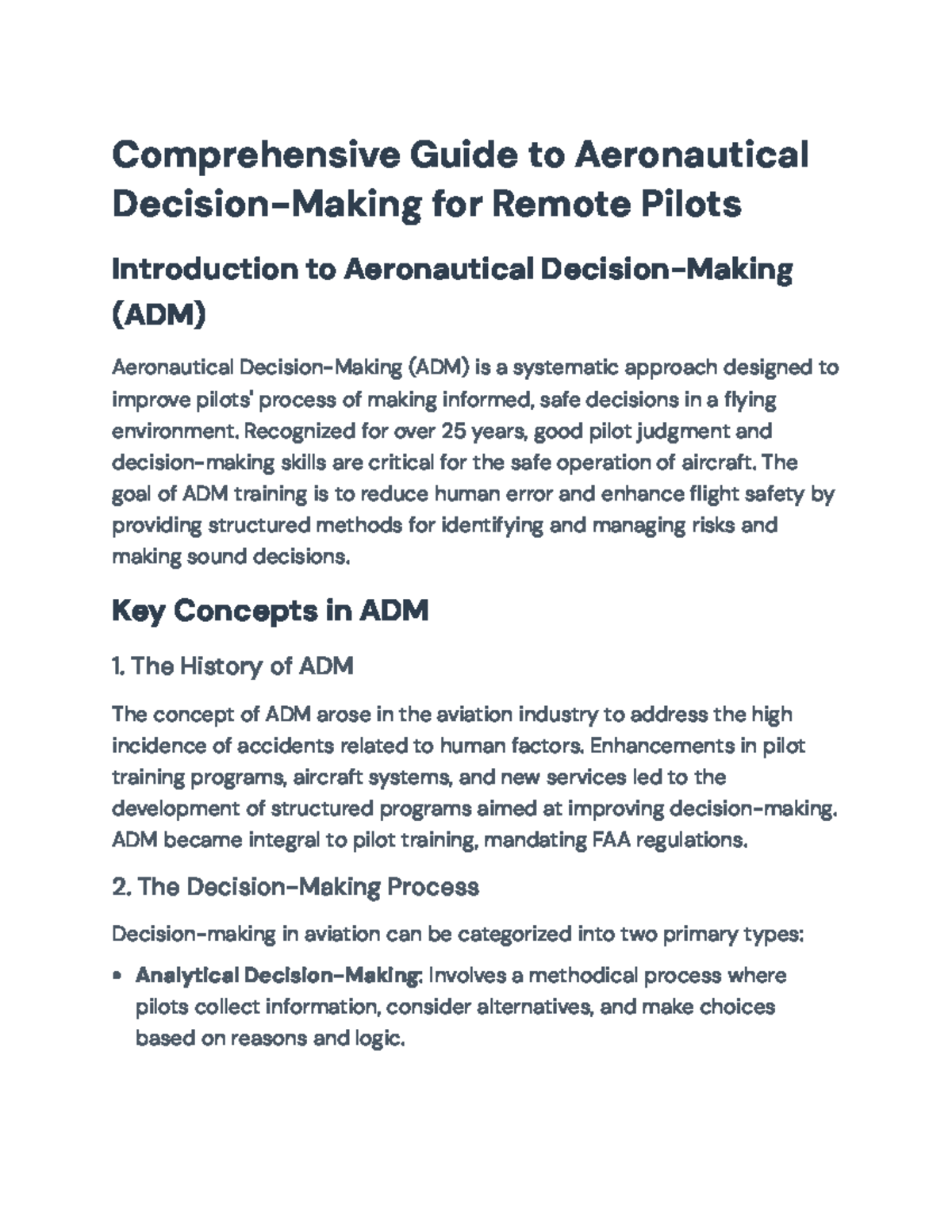 Aeronautical Decision-Making (ADM) Guide for Remote Pilots ...