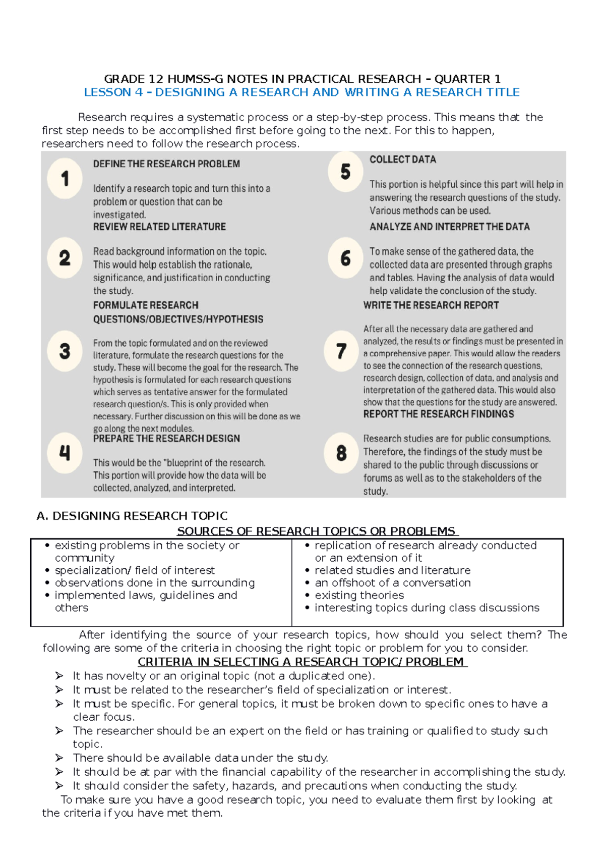 Lesson 4: Crafting Research Titles in Practical Research (G12 HUMSS-G ...
