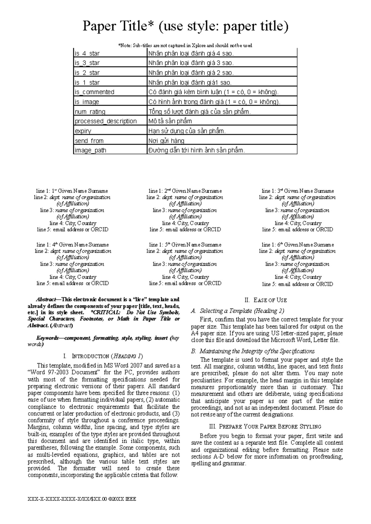Template for Conference Paper Submission (A4 Format) - Studocu