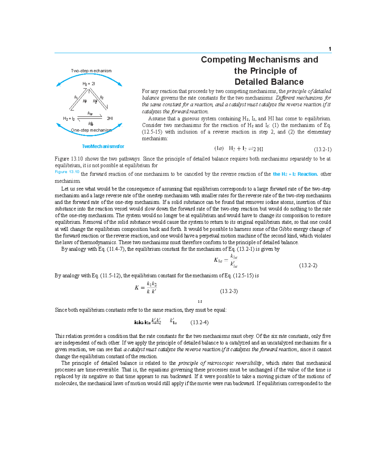 Competing Mechanisms and the Principle of Detailed Balance - Competing ...