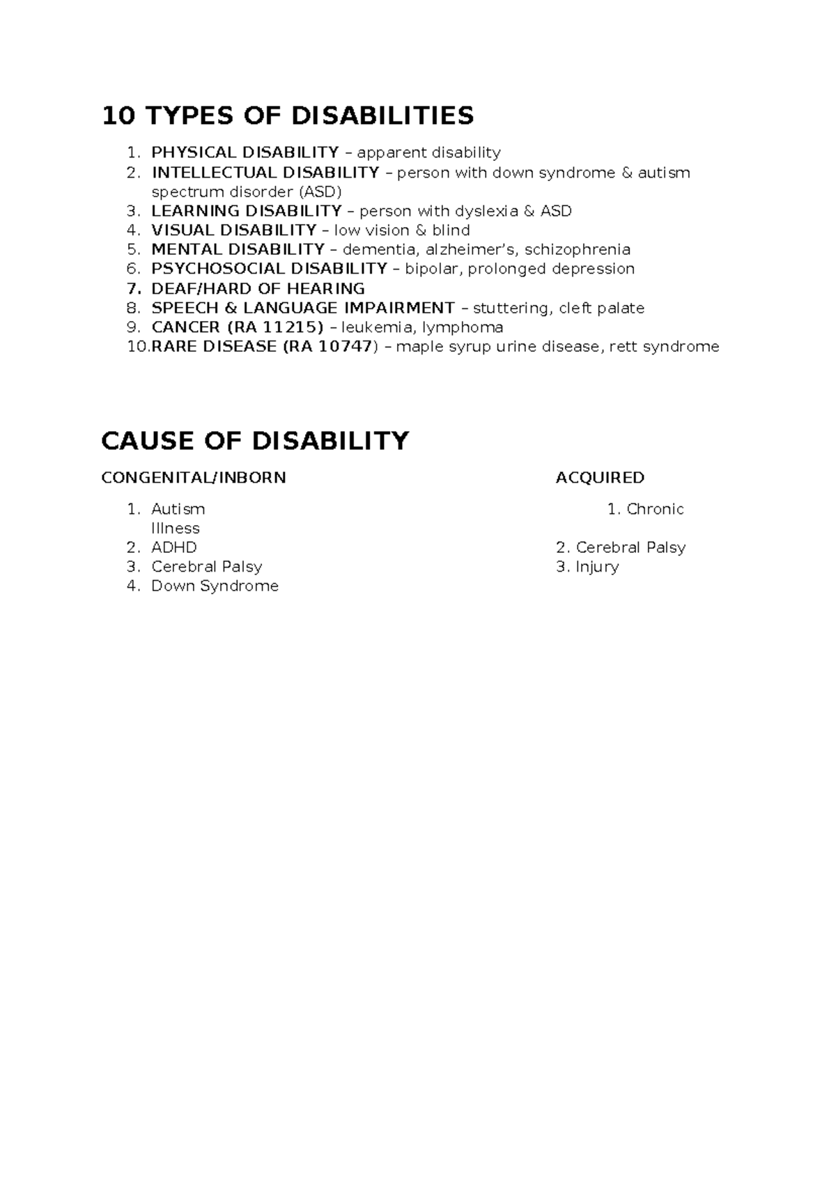 10 Types OF Disabilities - 10 TYPES OF DISABILITIES PHYSICAL DISABILITY ...