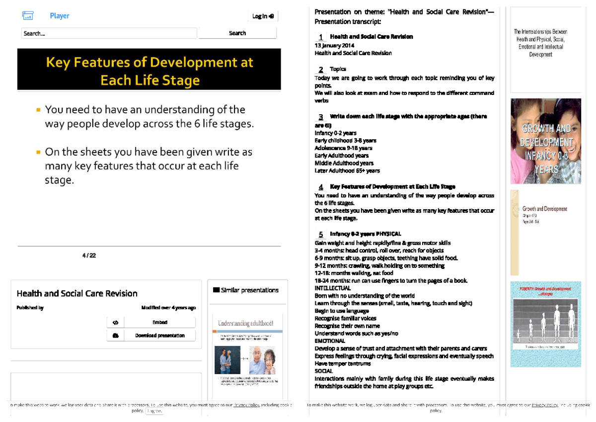 Health and Social Care Revision: Understanding Growth Across Life ...
