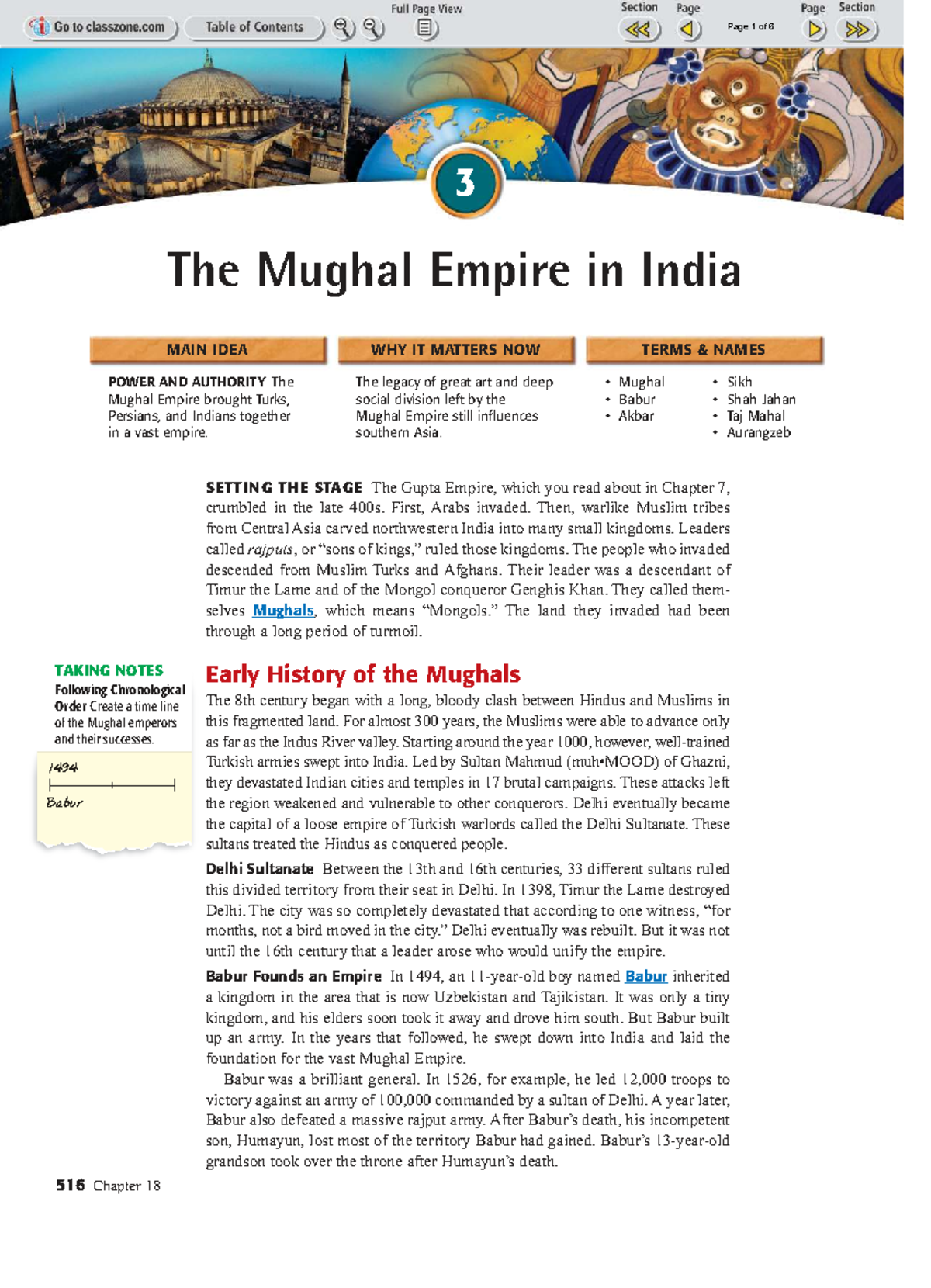 Ch18 3 - The Mughal Empire: Power, Culture, and Legacy - Studocu