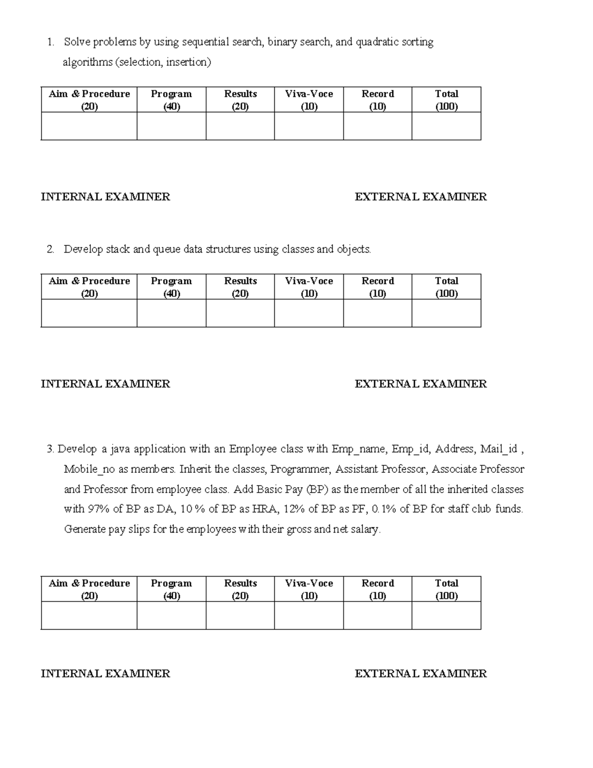 OOPs Notes: Java Concepts, Data Structures & Algorithms (CS101) - Studocu