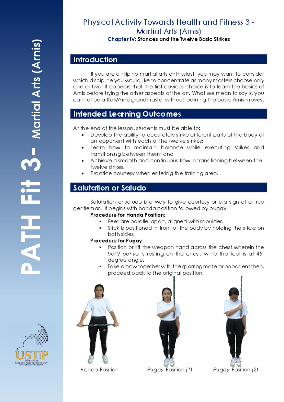 Chapter IV: 12 Basic Strikes of Arnis PE3 - Studocu
