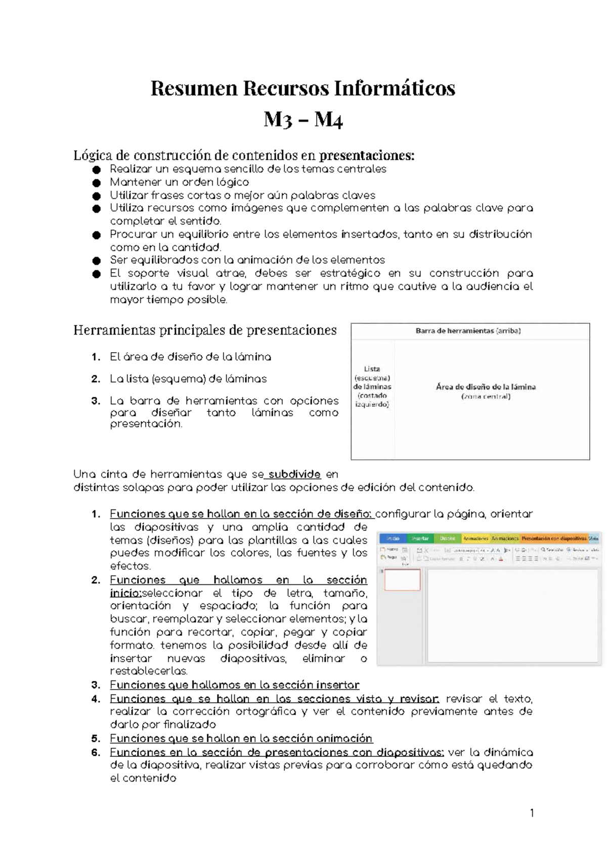 Resumen de Recursos Informáticos M3 y M4: Presentaciones y Colaboración ...