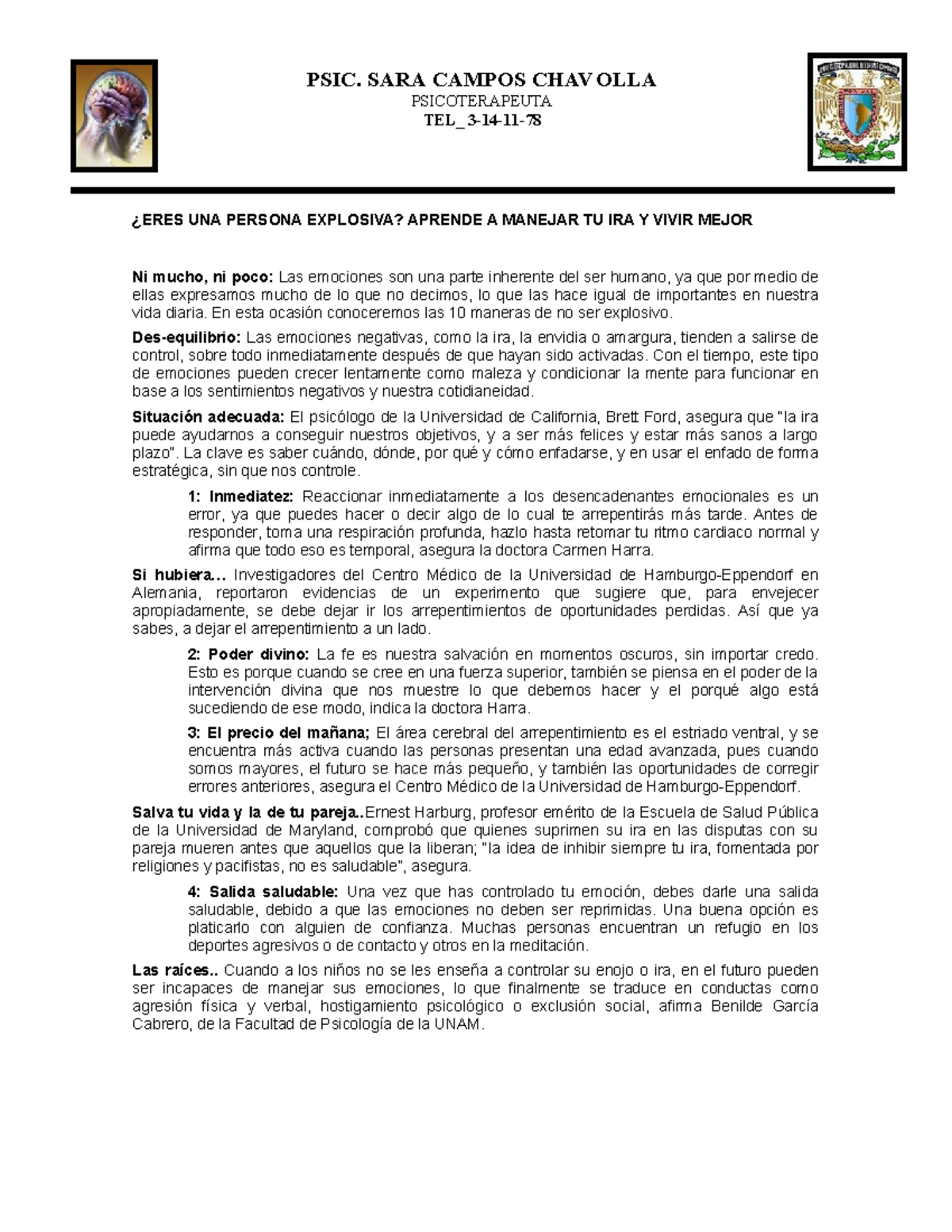 ERES UNA Persona Explosiva - PSIC. SARA CAMPOS CHAVOLLA PSICOTERAPEUTA ...
