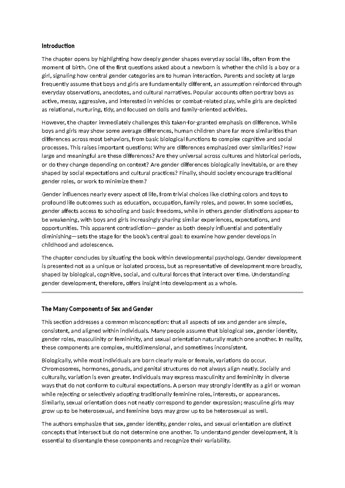 Gender and Development: Understanding Childhood Gender Roles and ...