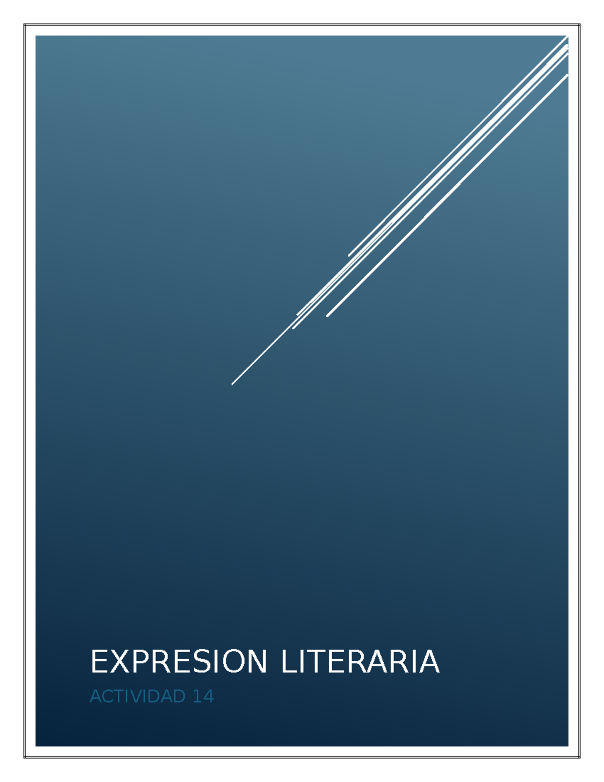 Actividad 14 - Expresion Literaria - EXPRESION LITERARIA ACTIVIDAD 14 ...