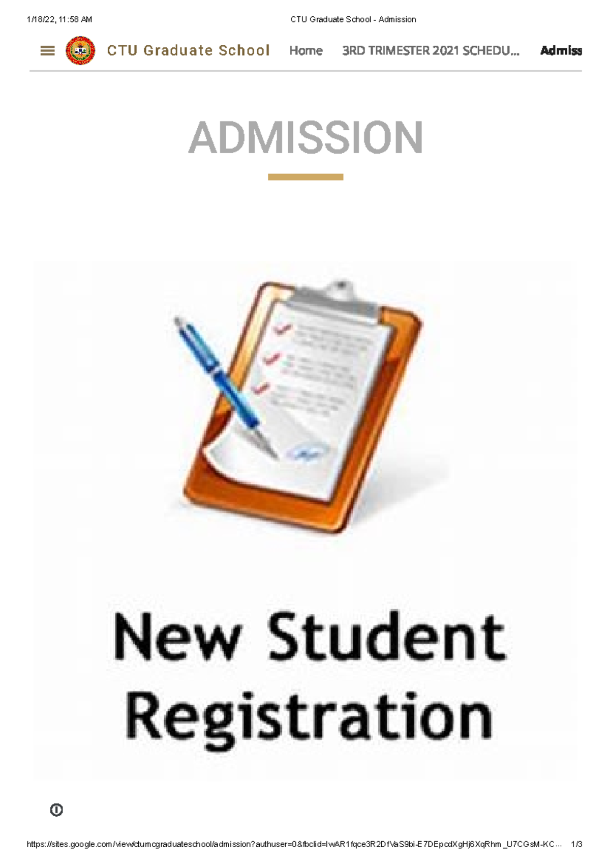 CTU Graduate School 2022 Admission for Management Students - 1/18/22 ...