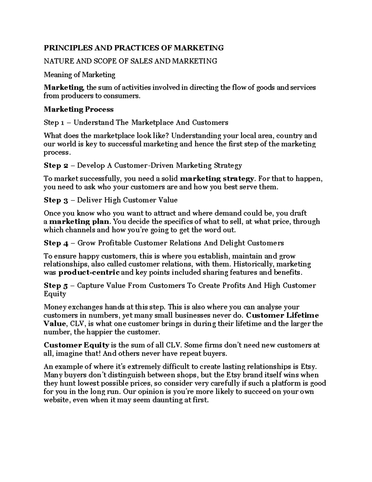 Marketing Principles and Practices: A Comprehensive Overview - Studocu