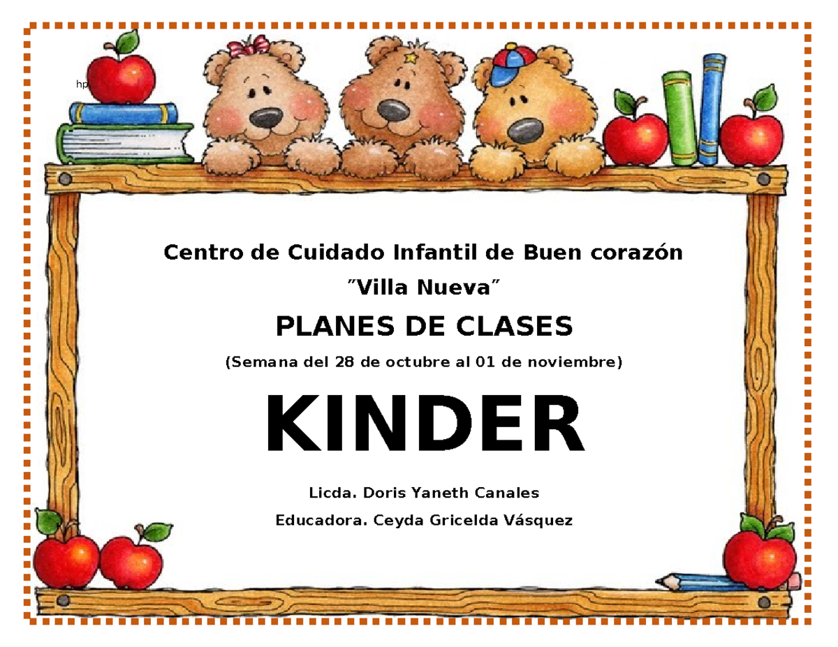 Planes de Kinder 28 de octubre correctosssss - ####### hp Centro de ...