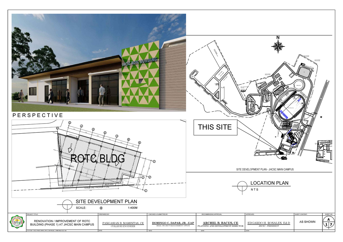 Site Development Plan for ROTC Building Renovation (Phase 1) - JHCSC ...