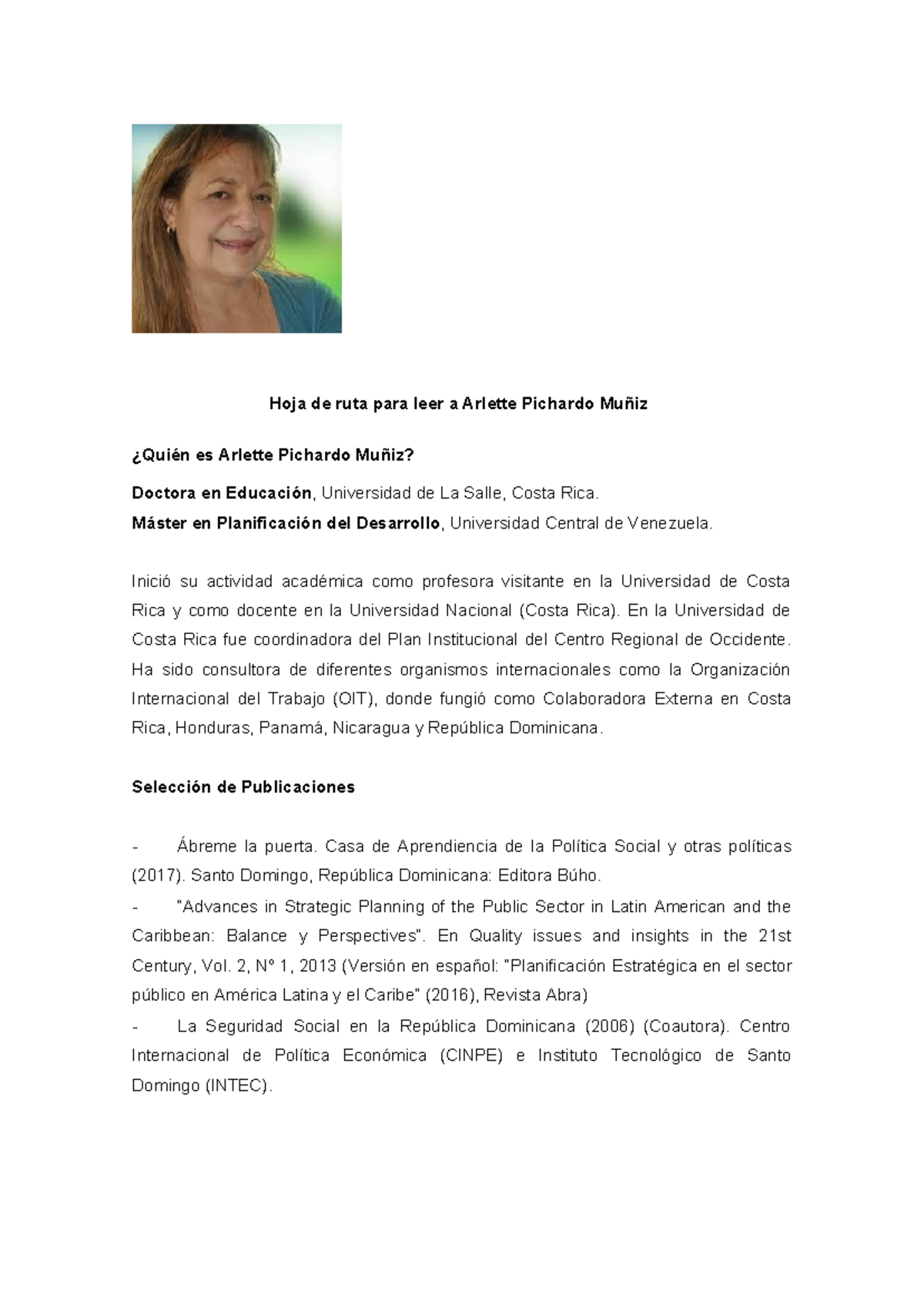 Planificación y Programación Social: Guía de Lectura de Arlette ...