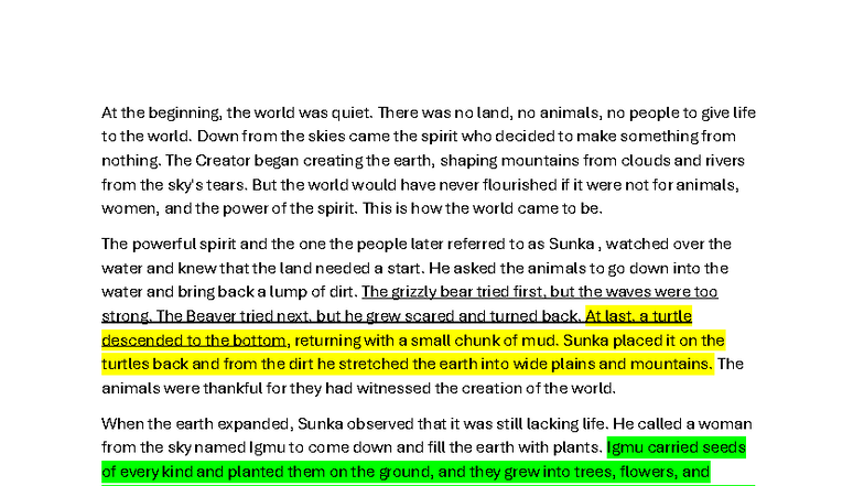 Creation Essay - HL: The Birth of Earth and Life - Studocu