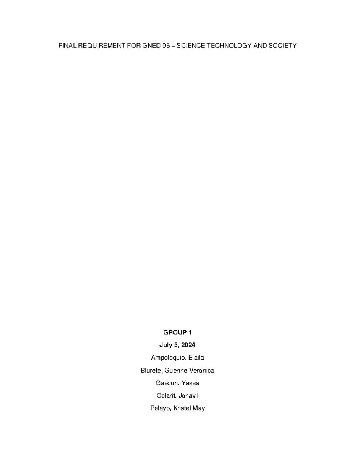 GNED 06 - Final Exam - Importance of Biodiversity for Society - Studocu