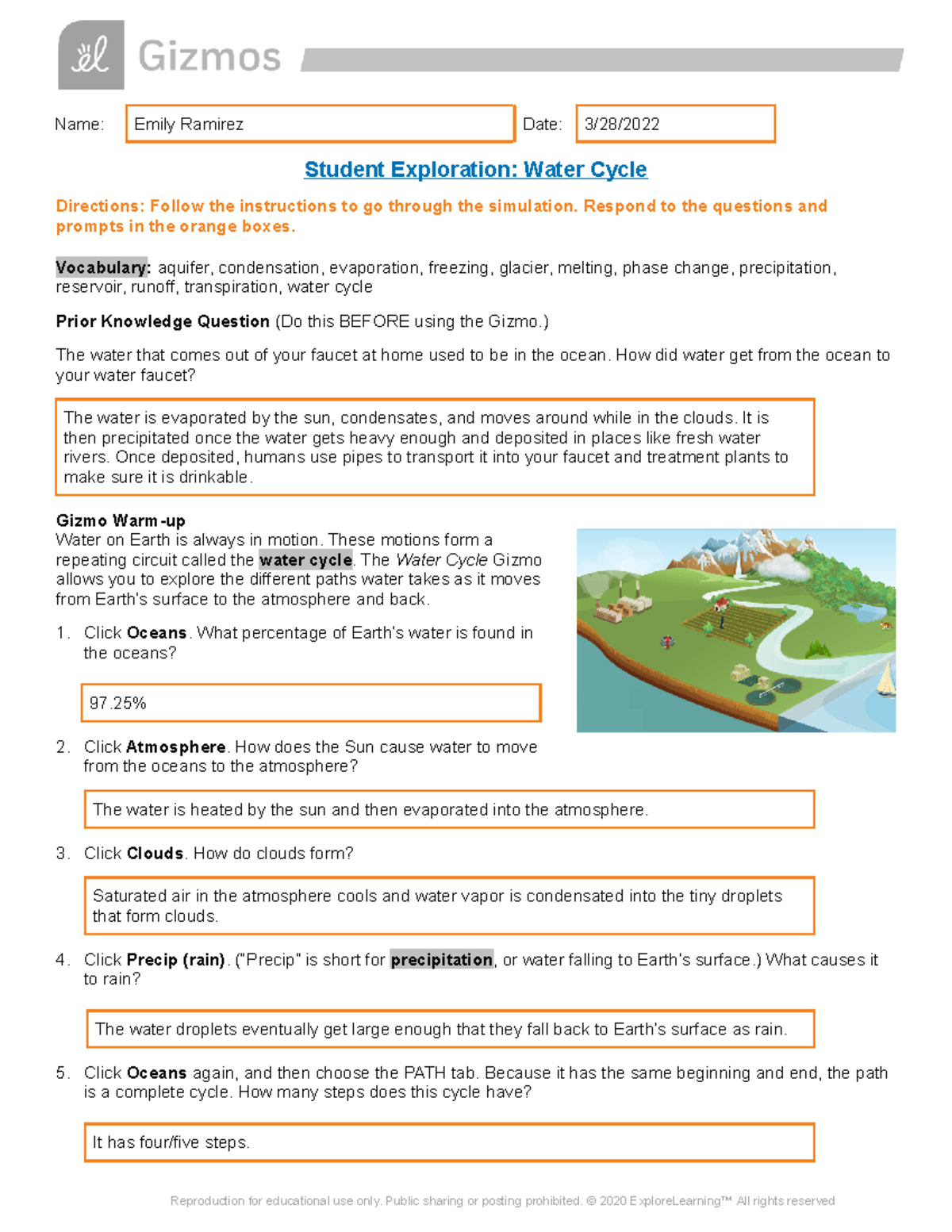 Gizmo SE: Understanding the Water Cycle Simulation - Studocu