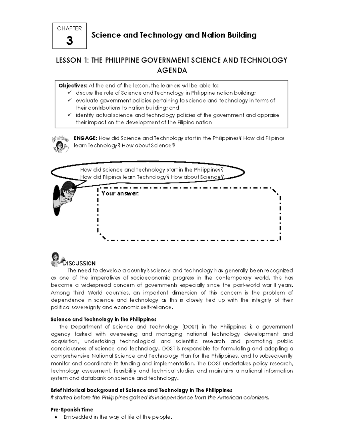 Chapter 3: Lesson 1 - The Role of Science & Technology in Nation ...