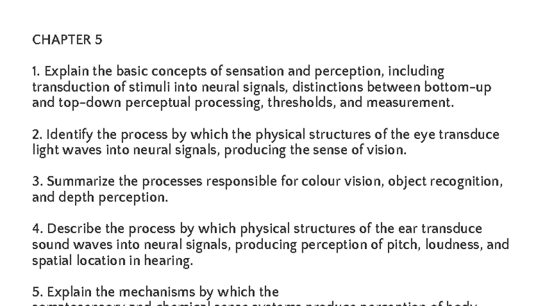 Psych 101 Final Exam: Sensation, Perception, Consciousness & Learning ...