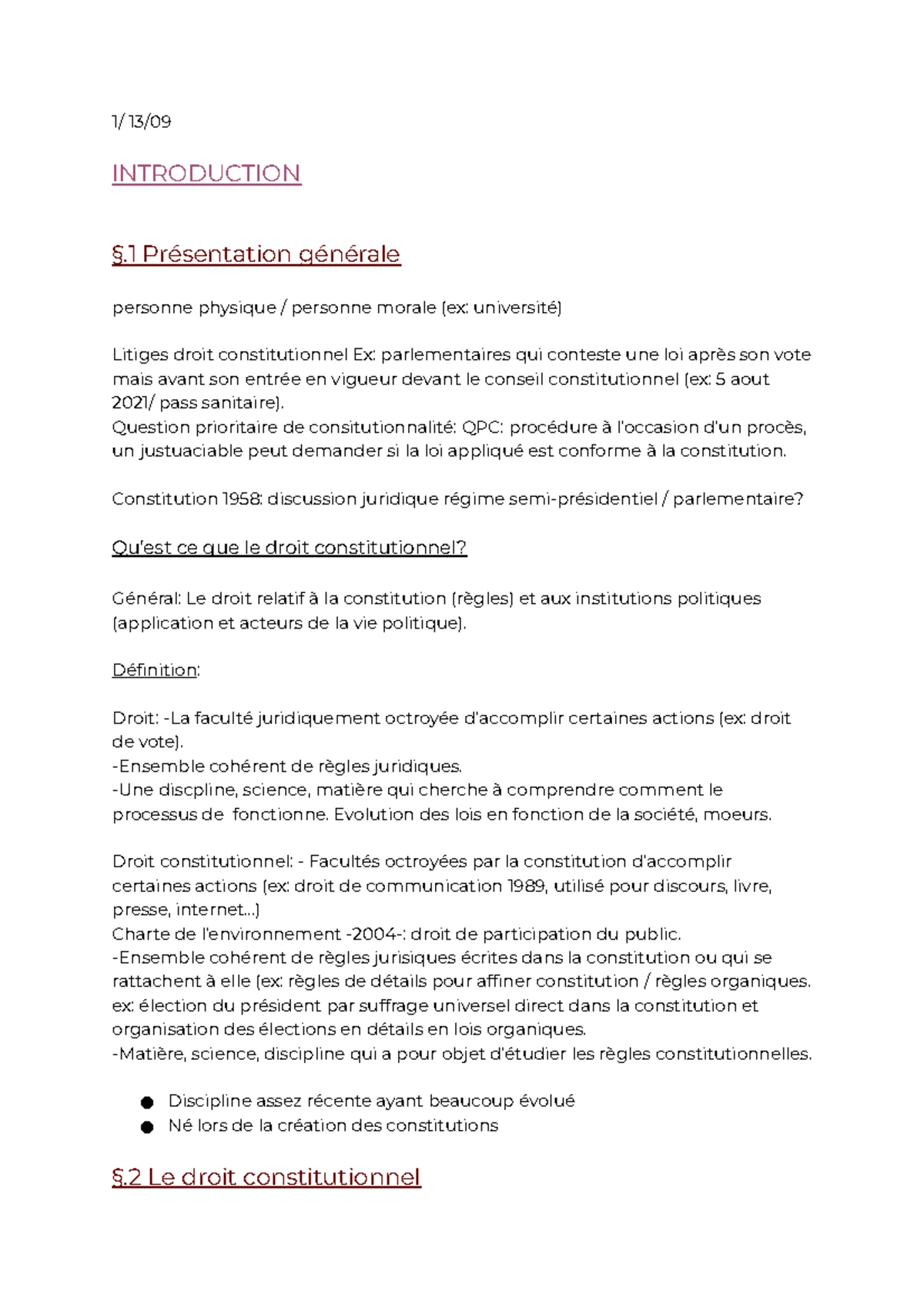 Droit Constitutionnel - Cours Complet L1 S1: Analyse et Théories ...