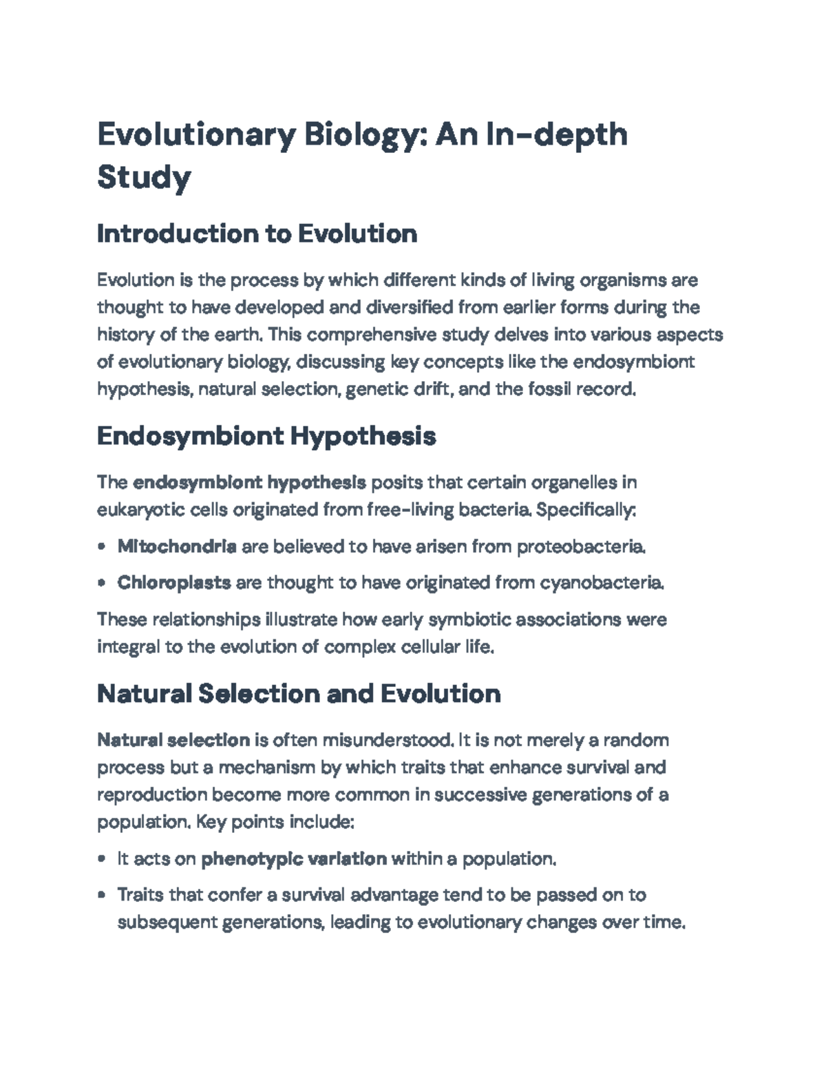 Evolutionary Biology: Key Concepts and Mechanisms Explained ...