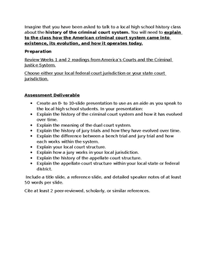 [Solved] Create a 8 to 10slide presentation to use as an aide as you ...