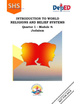Iwrbs Module 5 - world religion - Quarter 1 – Module 5: Christianity Introduction to World ...