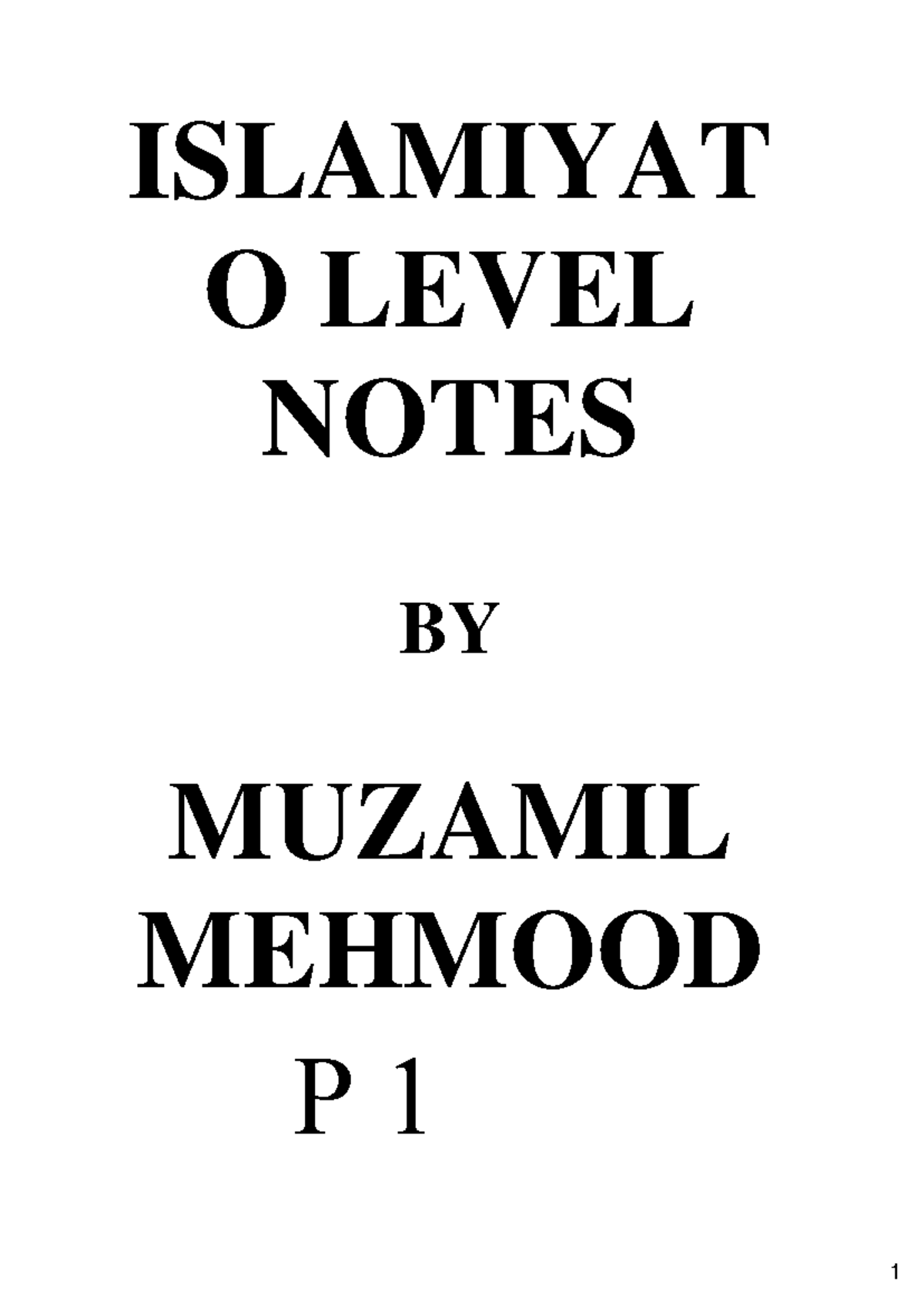 Islamyat P1 Notes: Comprehensive Overview of Quranic Themes and ...