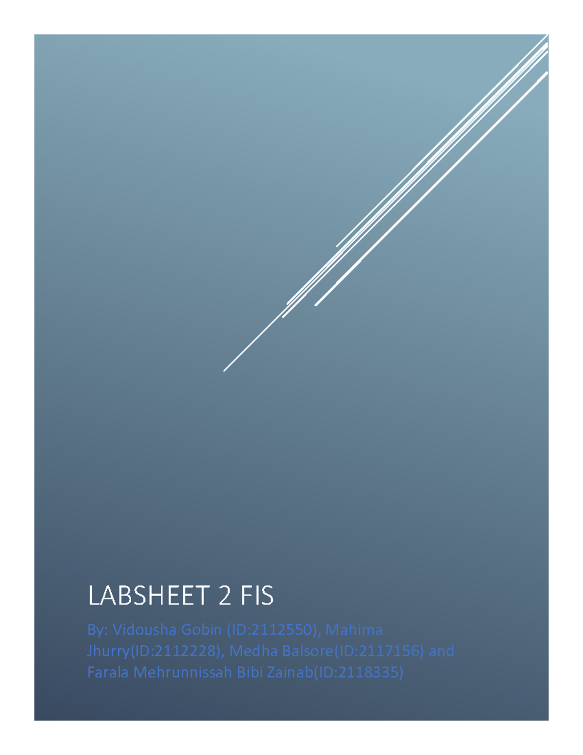 Lab 2 FIS - Supplier Selection Using Spreadsheet Analysis - Studocu