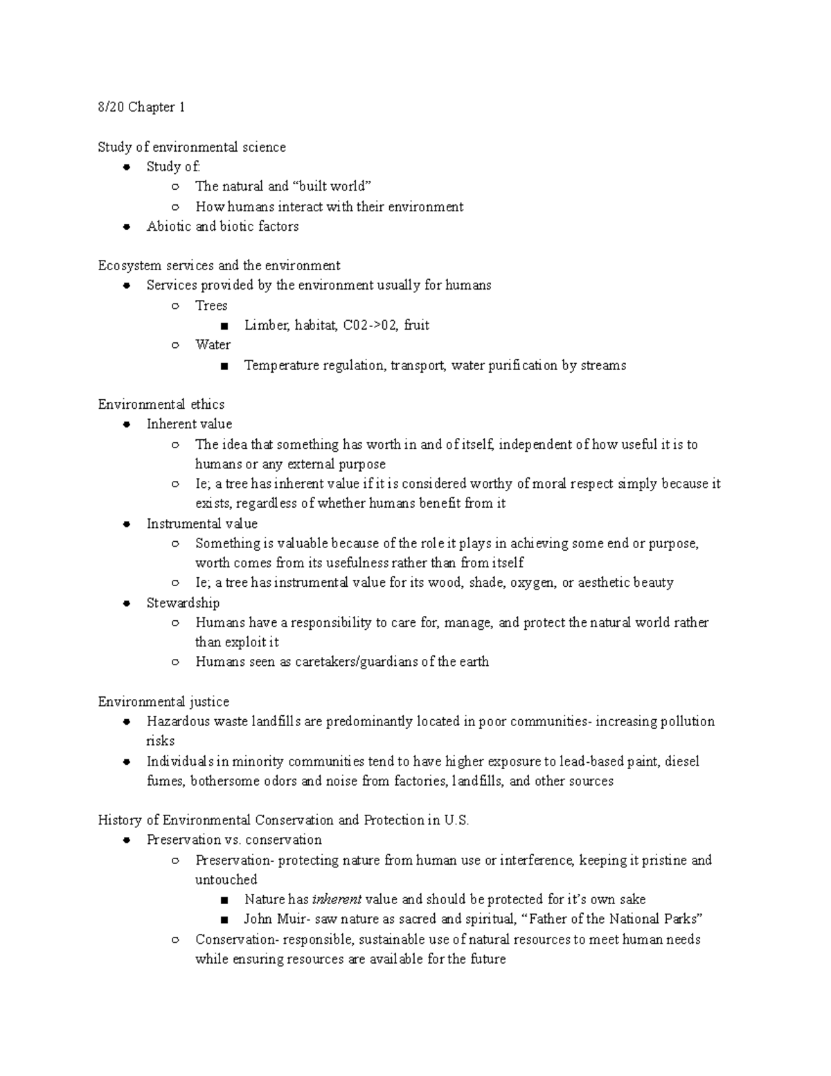ENVI 101 - Chapter 1: Understanding Environmental Science and ...