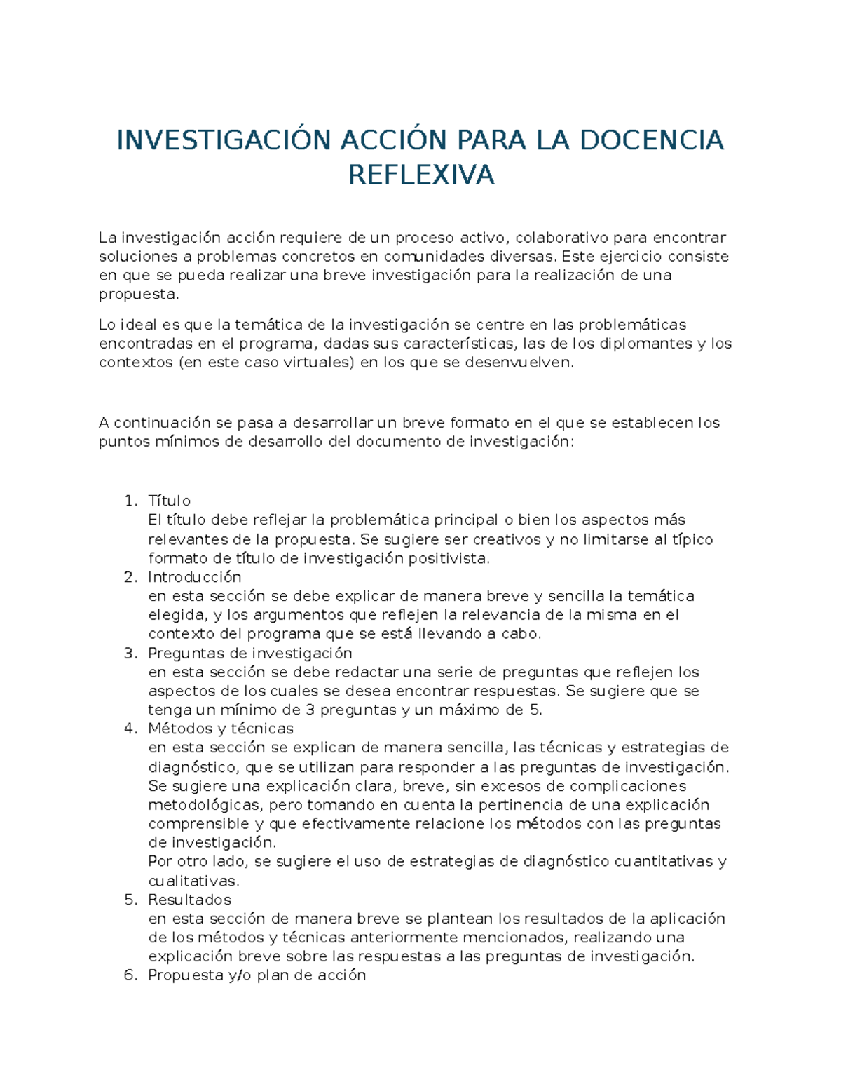Investigación Acción para Docencia Reflexiva: Guía de Desarrollo - Studocu
