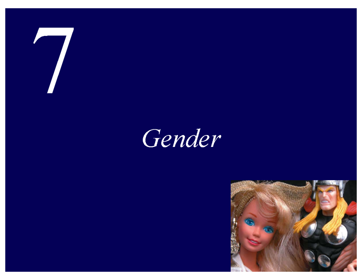 Lecture 10 & 11 - Exploring Gender: Identity, Differences, and ...