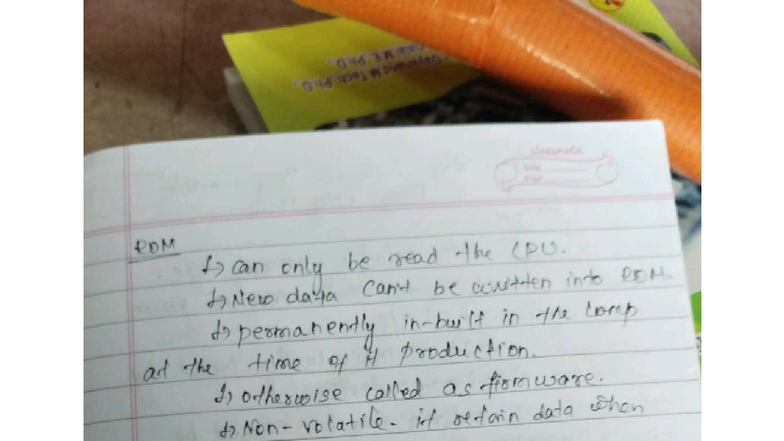 Secondary - Computer Basics: Understanding ROM and PROM Types - Studocu