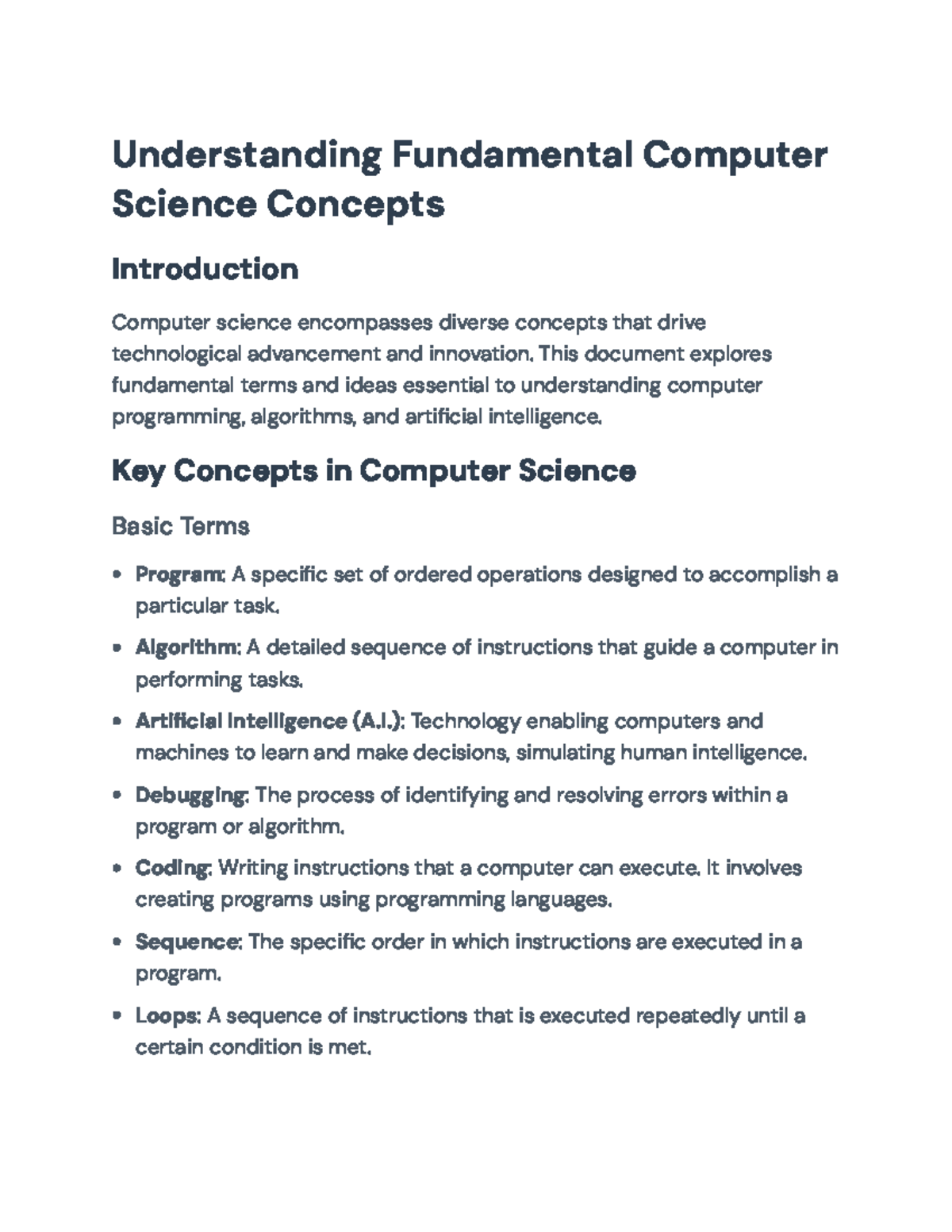 Fundamentals of Computer Science Concepts and Programming Insights ...