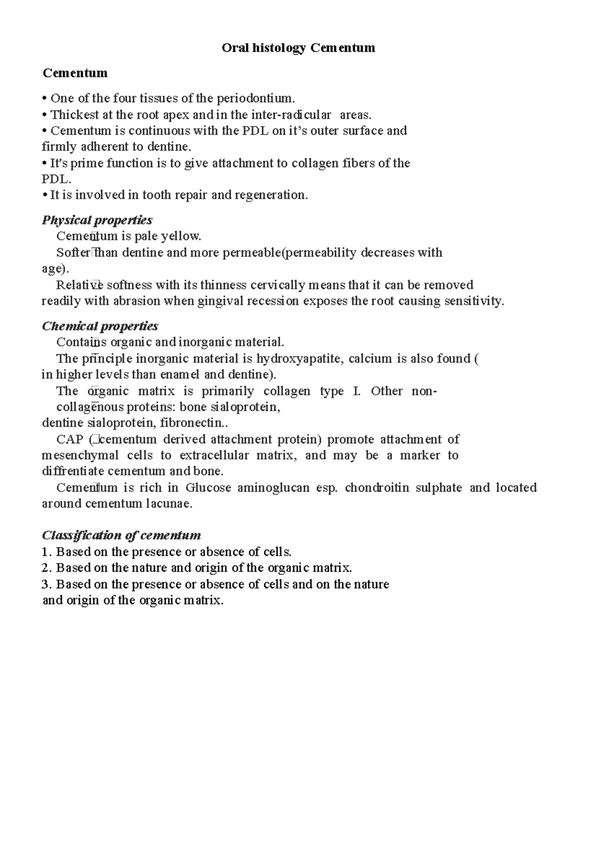 Oral Histology Cementum Overview: Structure, Functions & Properties ...