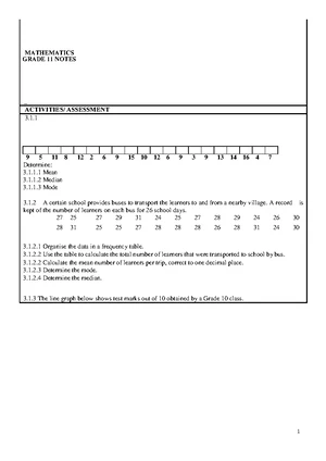 Mathematics Grade 11 Notes - MATHEMATICS GRADE 11 NOTES FUNCTIONS AND ...