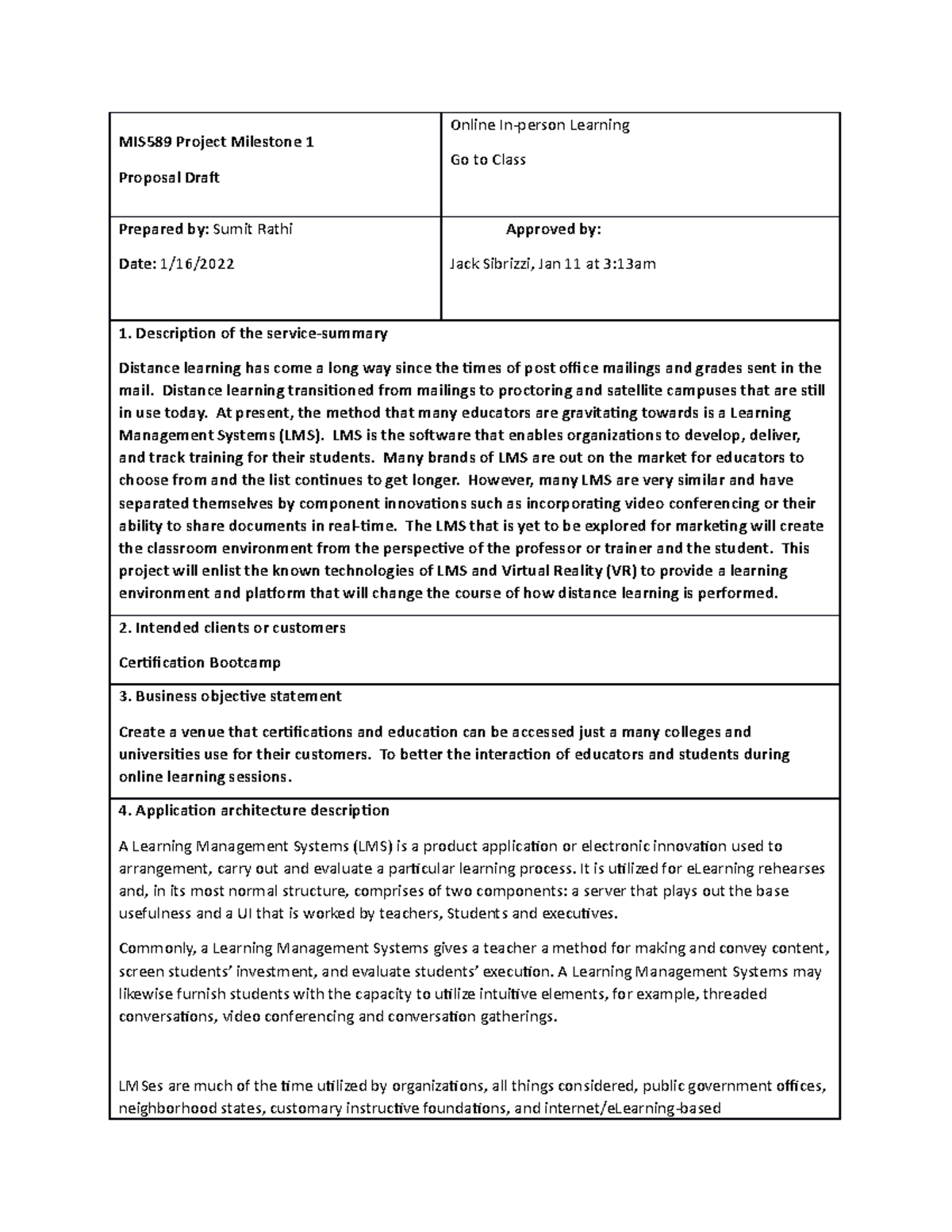 MIS589 Sumit Rathi Project Milestone 1 - MIS589 Project Milestone 1 Proposal Draf Online In ...