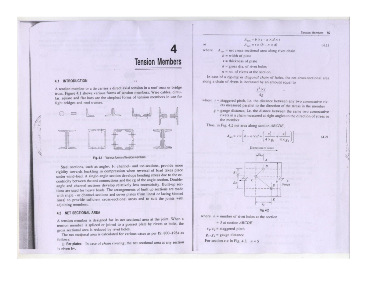 Design and Analysis of Tension Members in Steel Structures (Course Code ...