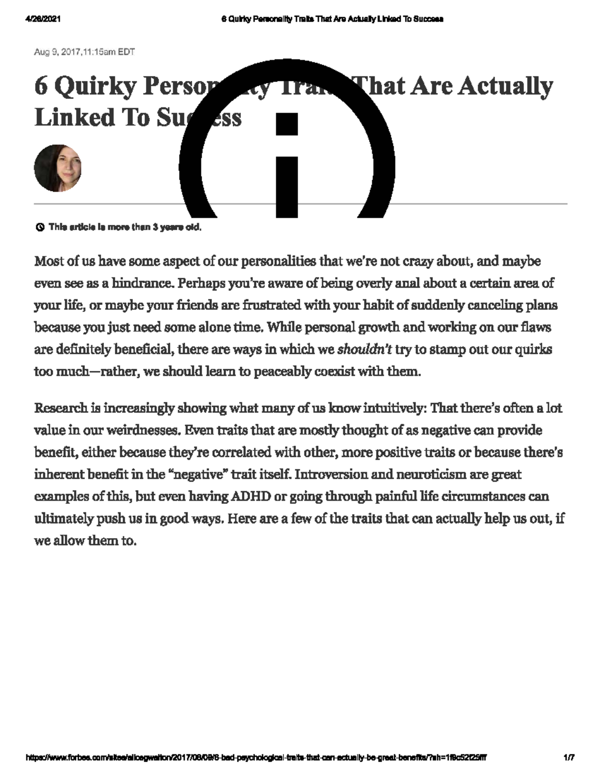 6 Quirky Personality Traits Linked to Success: Insights and Benefits ...