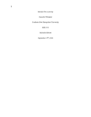 MAT230 Modue Four Exam One - Module four Exam One Danielle Whitaker ...