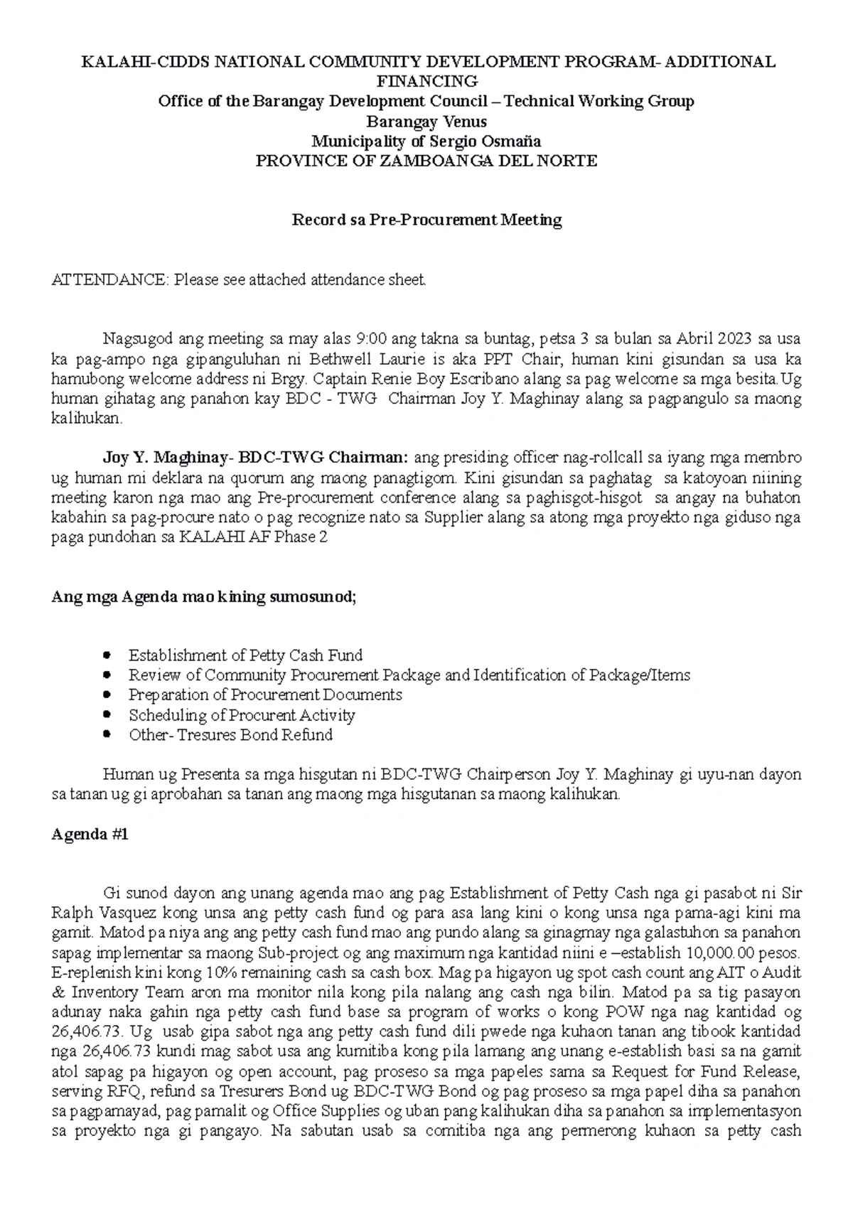 Project Proposal: Pagbasa ang Pag-asa Literacy Program for Community ...