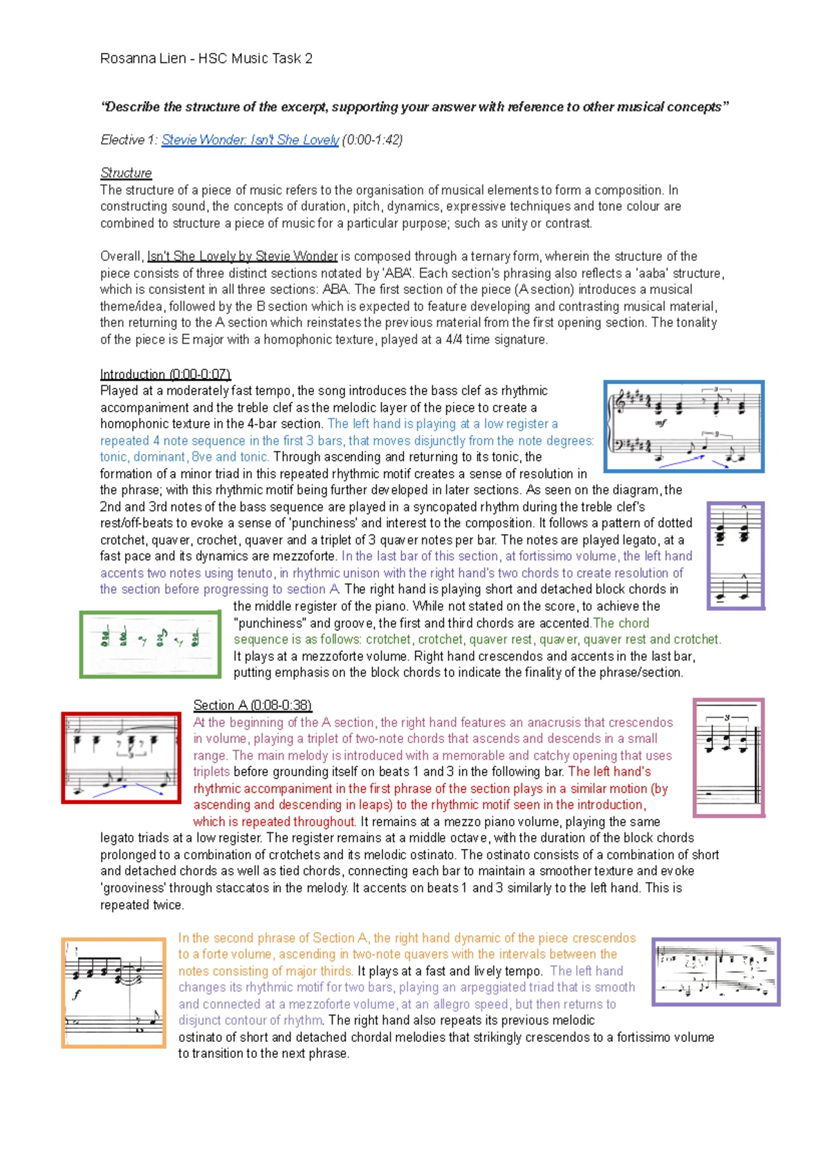 Tone Colour List - Google Docs - Tone Colour List of words Identify ...