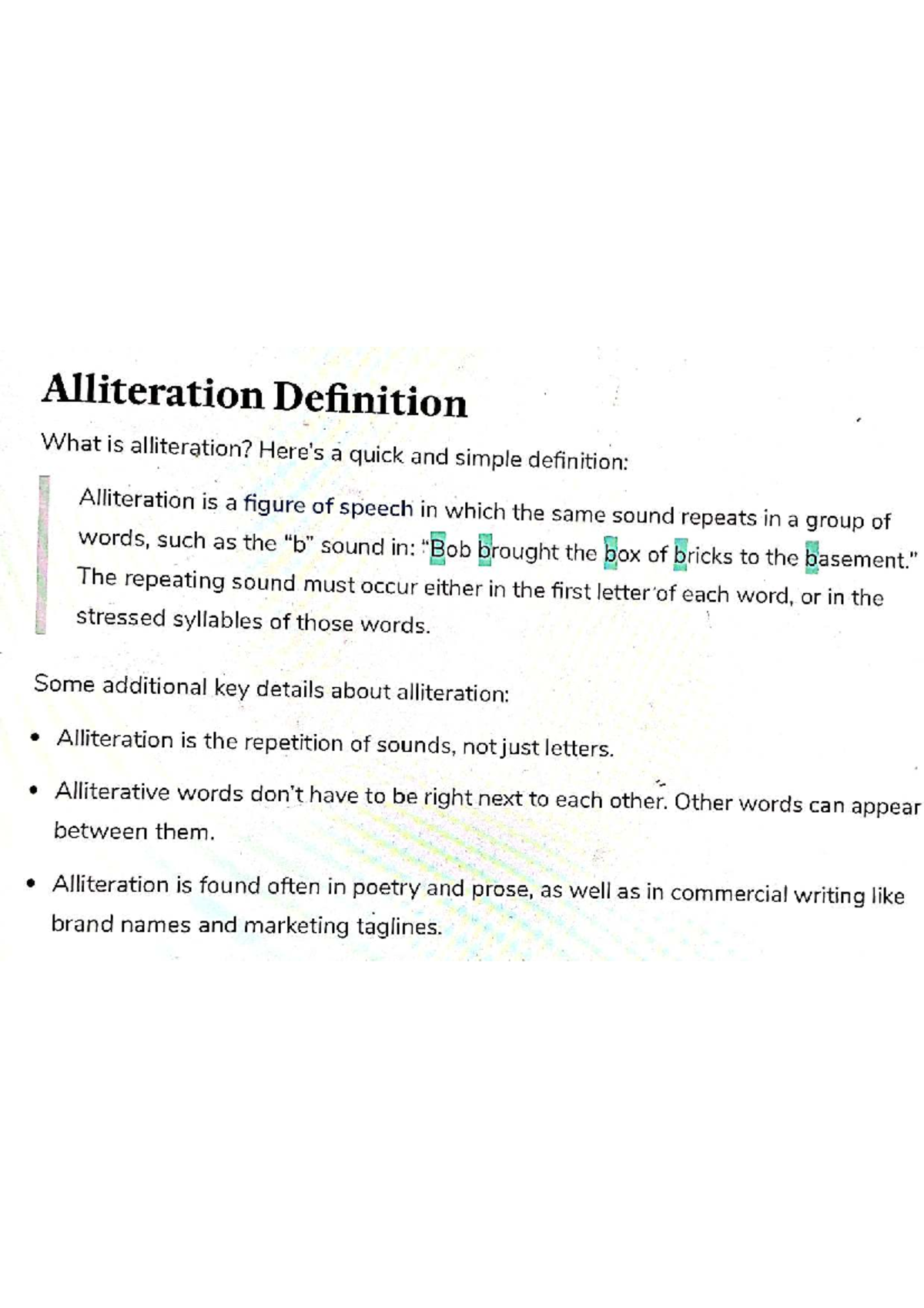 Poetic Devices Overview: Alliteration, Imagery, Metaphor, Simile - Studocu