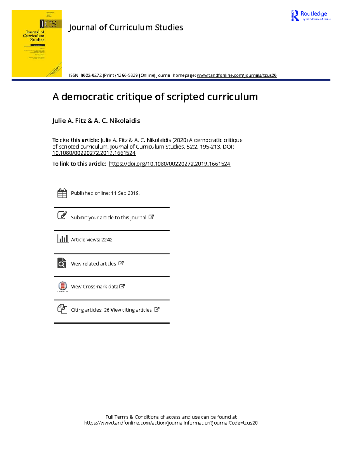A Democratic Critique of Scripted Curriculum in U.S. Education Policies ...