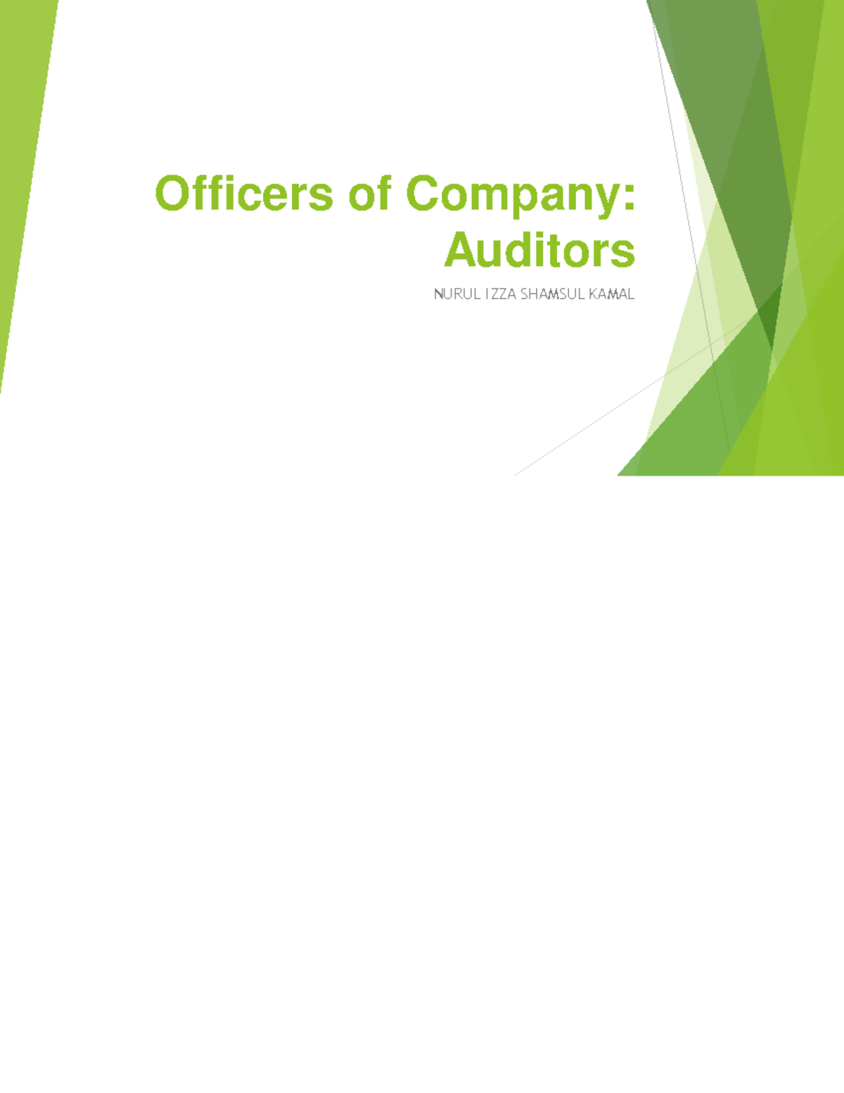 AUDIT 101 - Essential Auditor Roles & Responsibilities Notes - Studocu