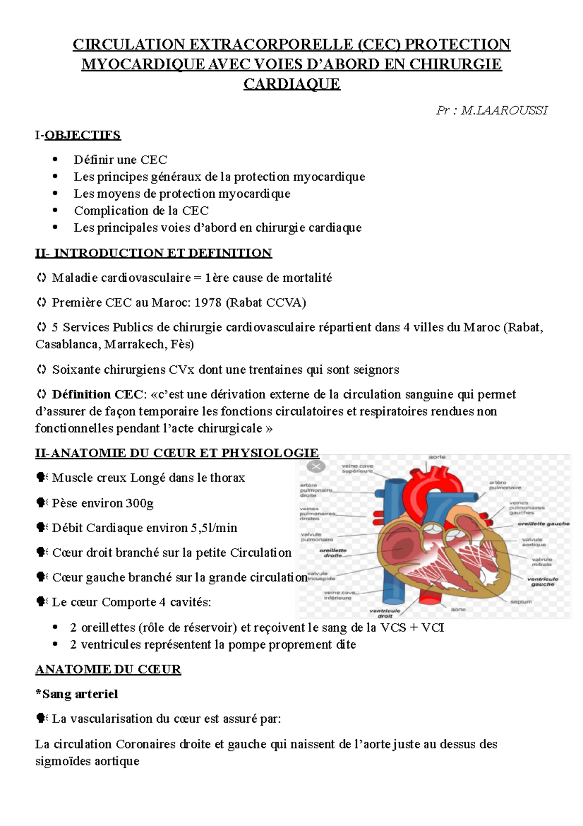 Protection Myocardique et Circulation Extracorporelle en Chirurgie ...